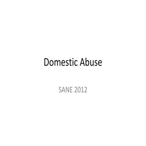 Domestic abuse | PPT