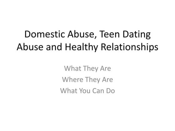 Healthy relationships | PPTX