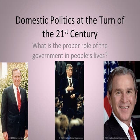 Domestic politics at the turn of the 21st student version | PPT