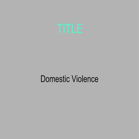 Domestic violence | PPT