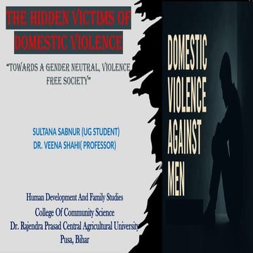 Domestic violence against men-The hidden victims pptx | PPTX