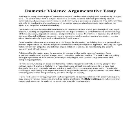 Domestic Violence Argumentative Essay.pdf