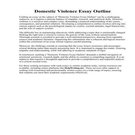 Domestic Violence Essay Outline. Domestic Violence Essay | Year 12 HSC ...