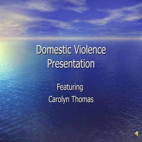 Domestic Violence Presentation | PPT