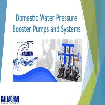 Domestic Water Pressure Booster Pumps and Systems | PPTX