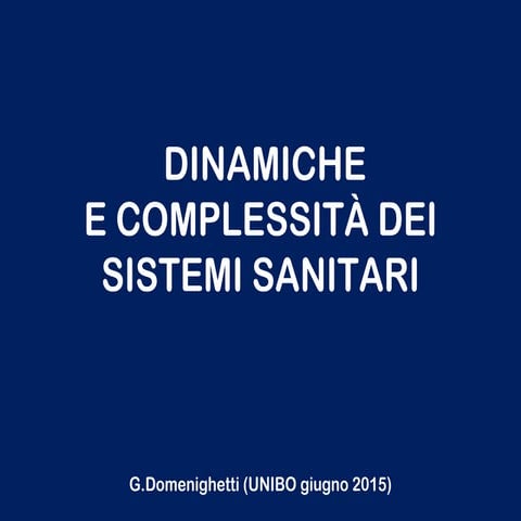 Dome unibo giugno 2015 (1) sistemi sanitari pptx | PPT