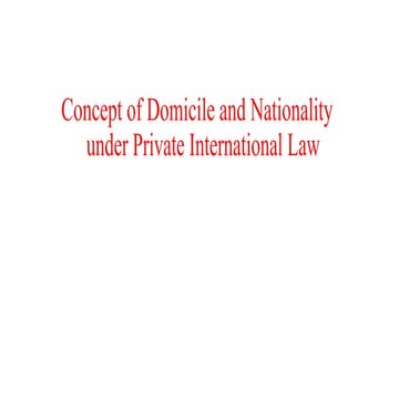 Concept of Domicile, its types, and its principles. | PPTX