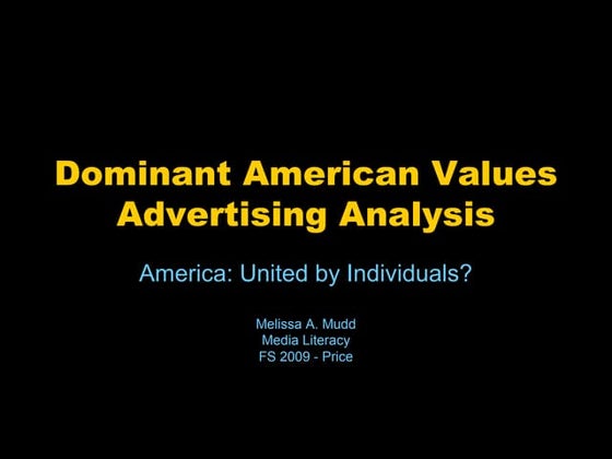 Day 7 American Values | PPT
