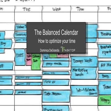 The Balanced Calendar: How to Optimize Your Time | PDF