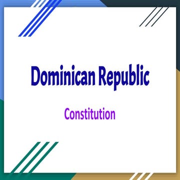Constitution of Dominican Republic | PPTX