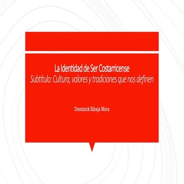 Identidad local y nacional de Costa Rica | PPTX