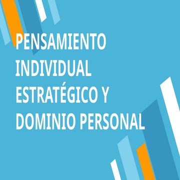 dominio personal en la ingeniería industrial | PPTX