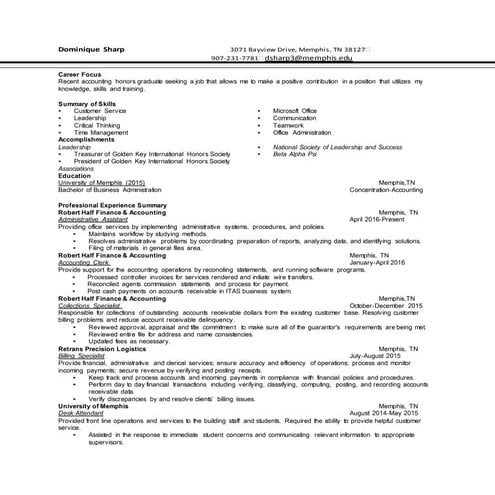 Dominique sharp resume | PDF