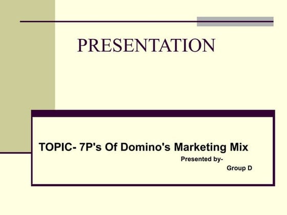 Domino’s India Media Planning.presentationtx | PPT