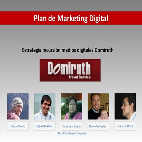 Plan de MKT Digital - Domiruth Travel | PPT