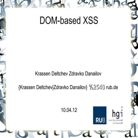 DOM-based XSS | PDF