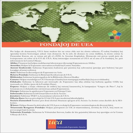 Fondajo de UEA | PDF