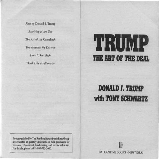 Donald J. Trump - The Art of Deal | PDF