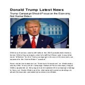 Donald Trump Latest News