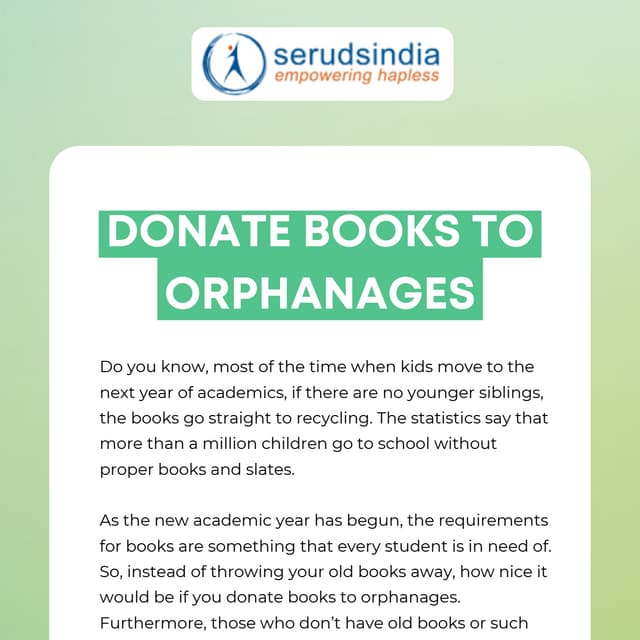 Donate books to orphanages | PDF