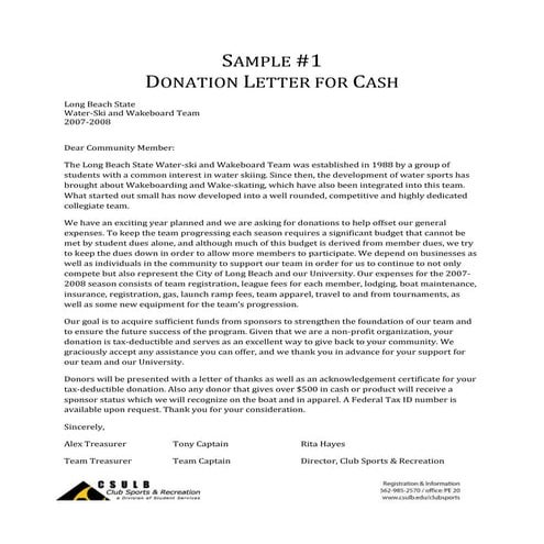 Donation letters | PDF