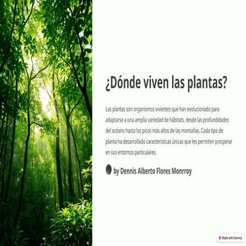 donde viven las plantas y cual es su habitat | PPTX