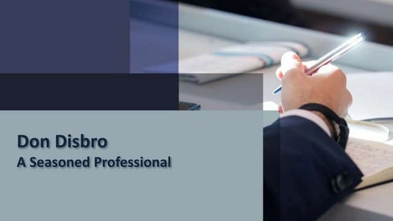 Donny Disbro - A Business Owner | PPT