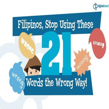 Filipinos, Stop Using These 21 Words the Wrong Way! | PDF | Children\'s ...