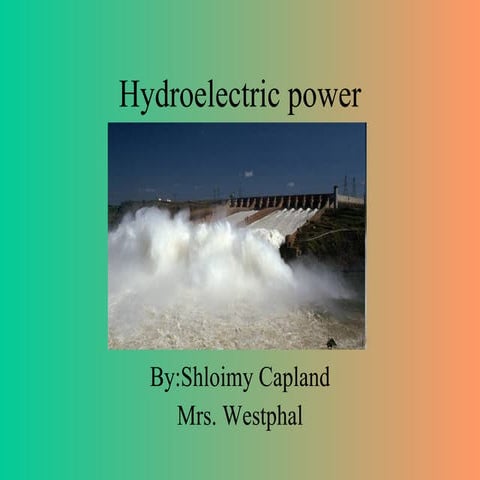 hydroelectric power | PPT