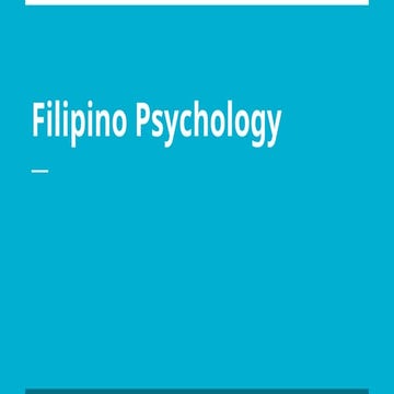 INTRODUCTION TO FILIPINO PSYCHOLOGY PRESENTATION | PPTX