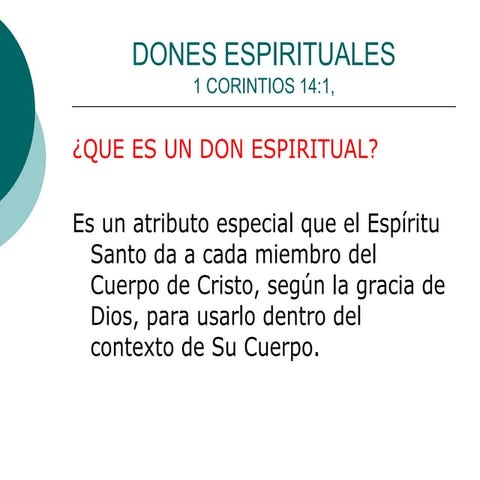 Los Dones del Espiritu Santo | PPTX