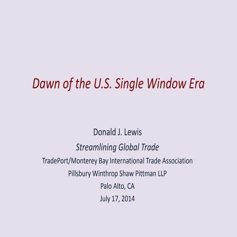 Trade Facilitation and the Automated Single Window | PDF