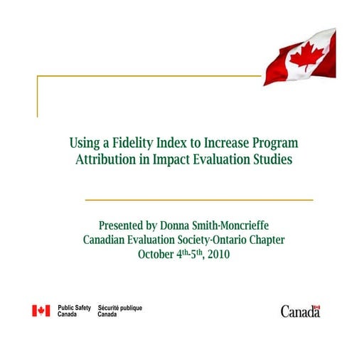 Using a Fidelity Index to Increase Program Attribution | PDF