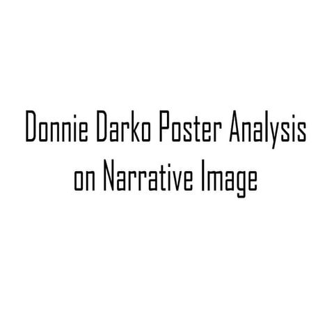 Donnie darko poster analysis | PPTX