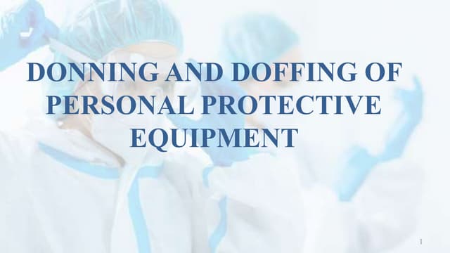 Personal protective equipments (ppe) | PPTX