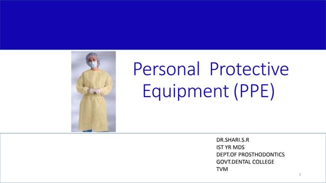 Personal protective equipments (ppe) | PPTX