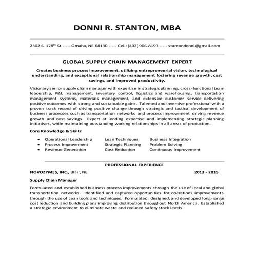 Donni Stanton's resume | DOCX