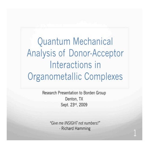 Donor Acceptor Interactions | PDF