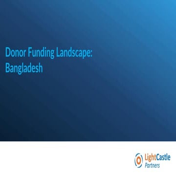Donor funding landscape bangladesh | PDF