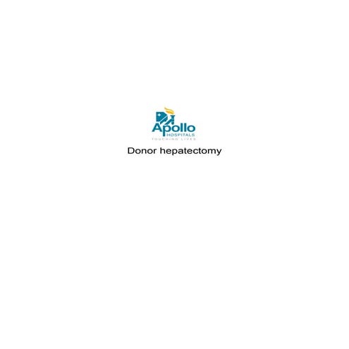 Donor hepatectomy | PDF