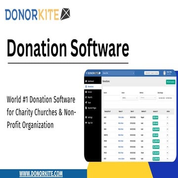 DonorKite - Donation Software.pdf | Non-Profit Organizations | Industries