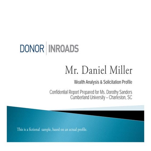 Rainmaker Solutions Sample Donor Profile | PPT