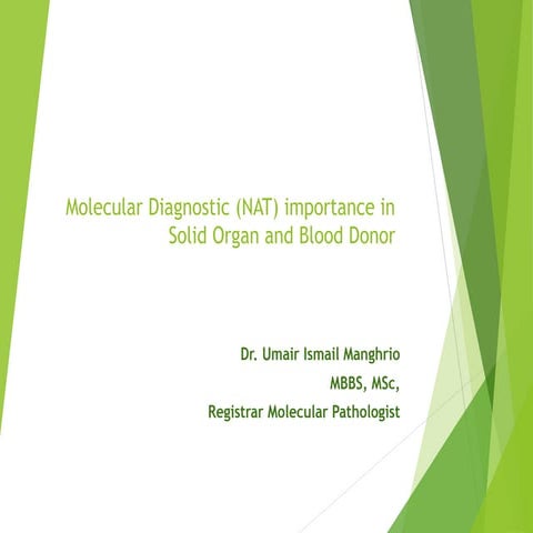 Nucliec Acid Testing in Blood and solid organ Donor Screening by dr ...