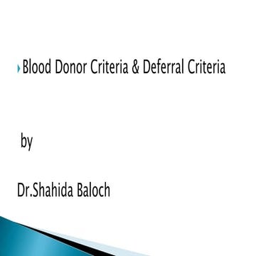Donor selection and type ss | PPTX