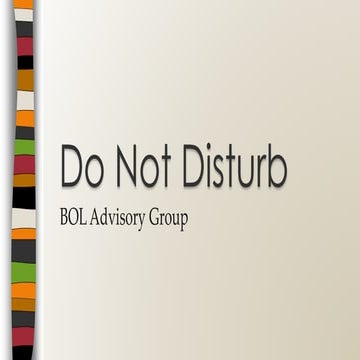 Do Not Disturb | PDF