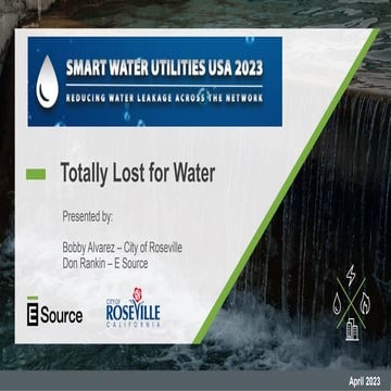 TOTALLY LOST FOR WATER: SENSITIVITY ANALYSIS FOR WATER LOSS & CAPITAL ...