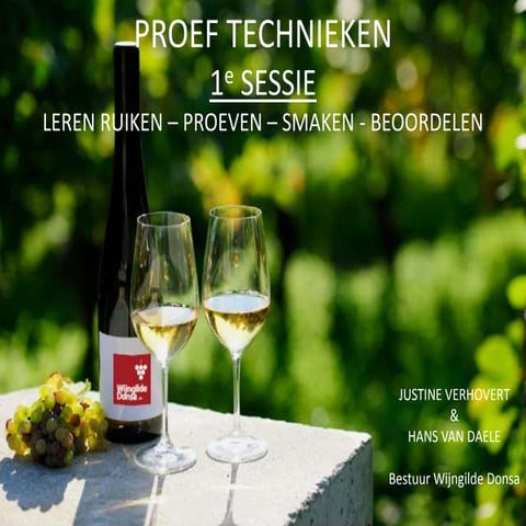 Workshop Wijn Leren Proeven - Les 1 - degustatie | PPTX