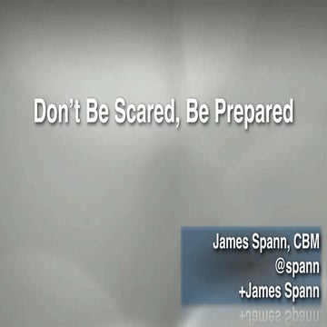 Don’t Be Scared, Be Prepared, by James Spann | PDF