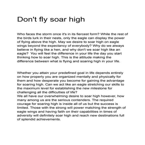 Dont fly soar high.pdf