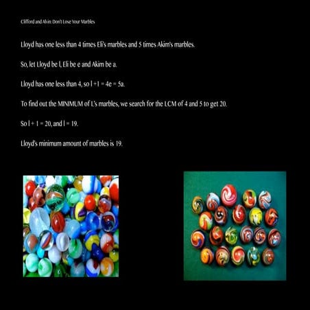 Don't lose your marbles | PDF